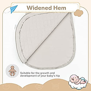 ZIGJOY Gently Weighted Baby Sleep Sack, 1.2 TOG Newborn Sleeping Bag with 2-Way Zipper, Toddler Transition Sleeping Bag for 0-6 Months Grey