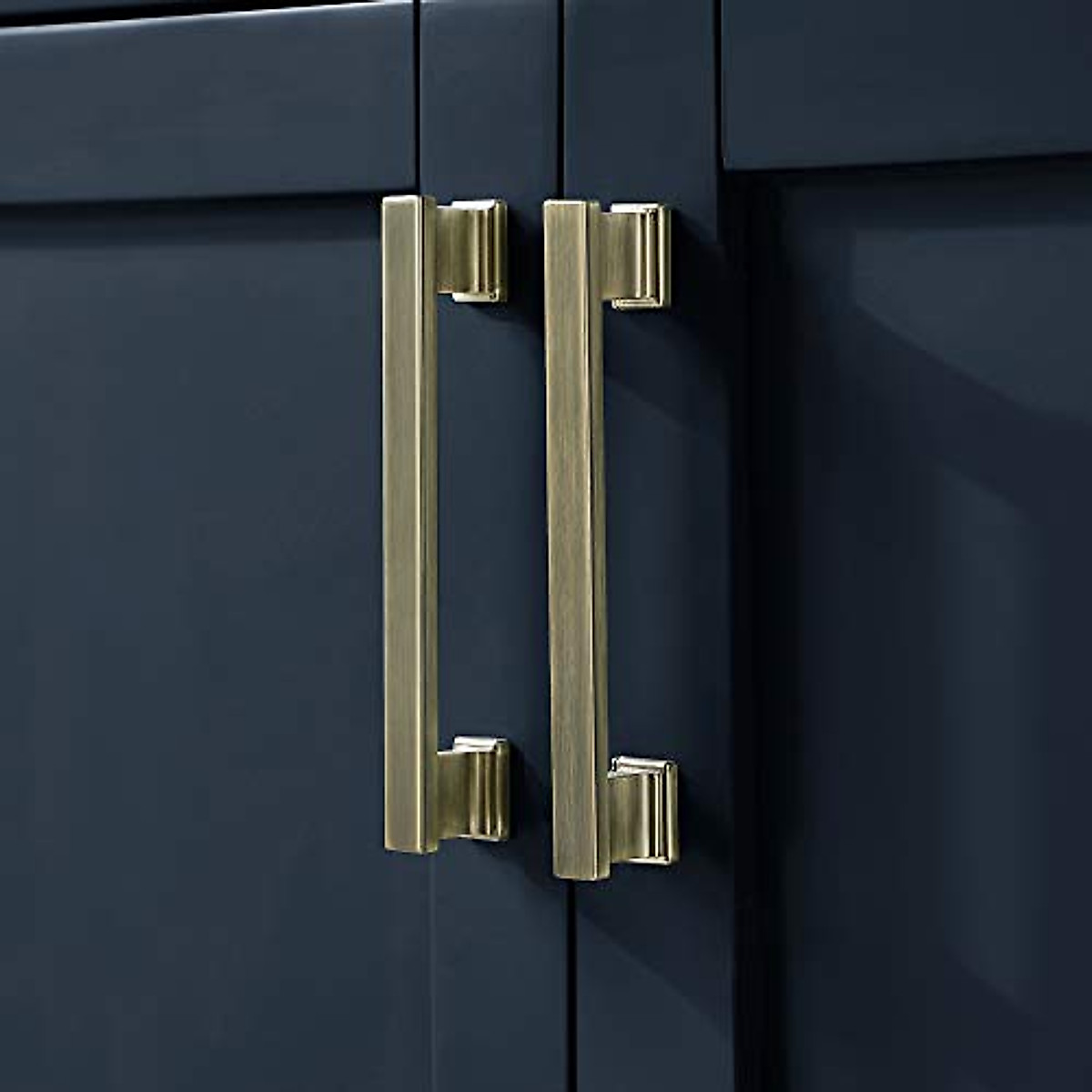 Ove Decors Stanley 42 inch Bathroom Vanity Combo Freestanding Bath Cabinet | Modern Single Sink with Cultured Marble Countertop | Backsplash Included, Midnight Blue