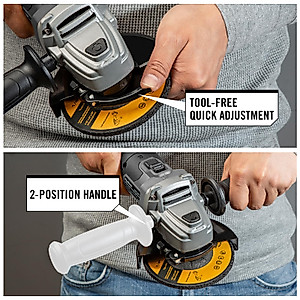 ReliaRoads 20V Brushless 4-1/2" Angle Grinder For Dewalt Battery(Battery Not Included), Cordless Angle Grinder With Metal Grinding Wheels. For Grinding, Cutting,Polishing And Carving