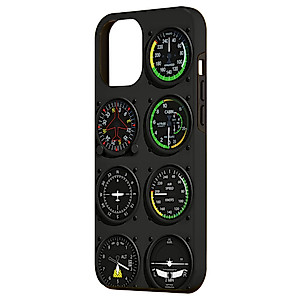 iPhone 12 Pro Max Pilot Six Flight Instruments Cockpit Case