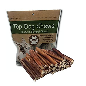 Top Dog Chews - 6" Bully Sticks - All Natural from Free Ranging Beef - 25 Pack