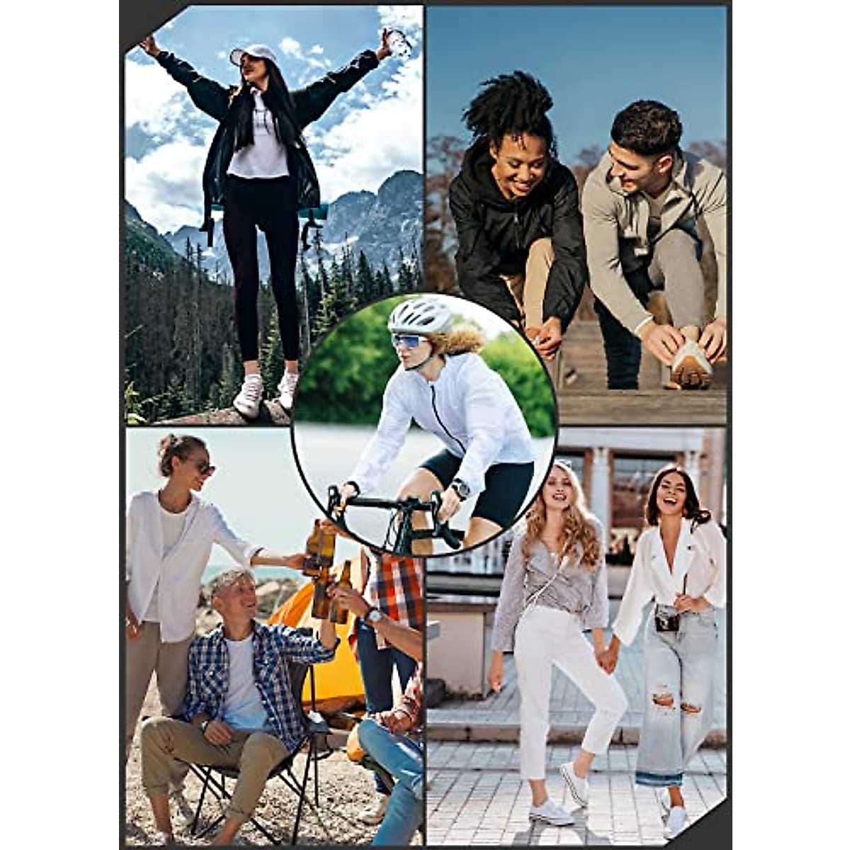 baleaf Women's Cycling Jacket, Lightweight UPF40+ WindBreaker Water Resistant Full Zip Long Sleeve Running Hiking Black M