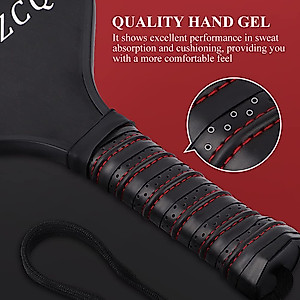 YDXIZCQ Pickleball Paddles, Pickleball Set 4 Paddles with 6 Balls and 1 Carry Bag, 7-ply Basswood Wood Pickleball Paddles, Safe Edge Guard, Wooden Pickleball Paddle