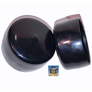 (Pack of 10) 1-5/8" to 1-11/16" Round Black Vinyl Flexible End Cap Bolt Screw Rubber Thread Protector Safety Cover | for 1.625 Inch Pipe Post Tubing Rod OD Cover - 1" inside Height.