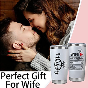 Znutrce Gifts for Wife from Husband, Wife Gifts - Valentines Day Gifts for Her - Anniversary, Birthday Gifts for Her - Wife Birthday Gift Ideas, Wifey Tumbler 20 Oz.