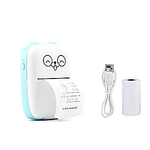 1 Piece Set Bluetooth Portable Photo Printer Printing Print Social Media Photos Convenient and Practical
