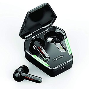 AVAZI GX10 HD True Wireless Earbuds TWS Bluetooth Headphones Stereo Sound Earphones, Sweat Proof Bluetooth 5.1 Headset with Built-in Mic for Sports. 50ms Ultra Low Latency Gaming