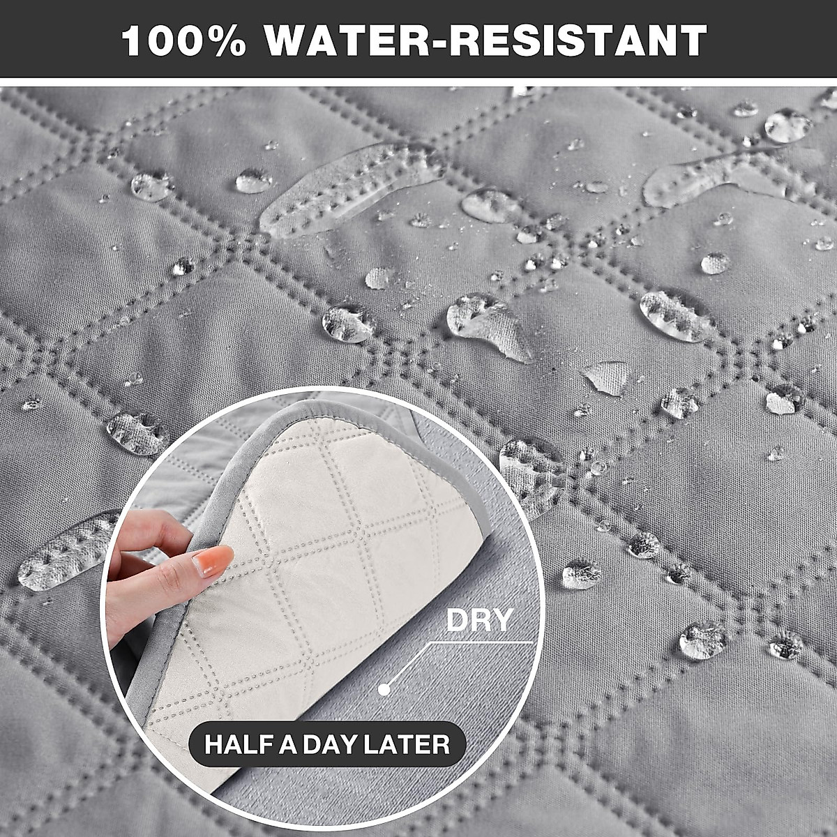 TAOCOCO Non-Slip Recliner Chair Cover Sofa Slipcover, Pet Cover for Large Recliner with Elastic Straps, Washable Chair Seat Cover Recliner Chair Furniture Protector (28'' Oversized, Light Gray)