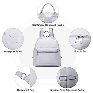 LOVEVOOK Mini Backpack Purse Small Cute Fashion Light Grey Backpack for Women Wear-resistant