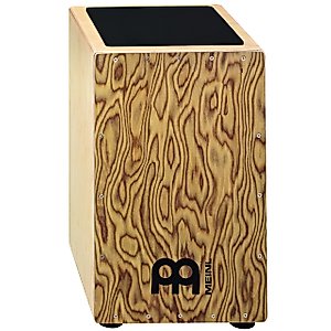 Meinl Cajon Box Drum with Internal Metal Strings for Adjustable Snare Effect – NOT MADE IN CHINA - Hardwood Full Size with Makah Burl Frontplate, 2-YEAR WARRANTY (CAJ3MB-M)