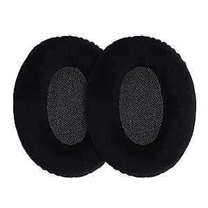 kwmobile 2X Earpad Compatible with Kingston HyperX Cloud II Gaming - Replacement Velour Earpad Cushion for Headphones - Black