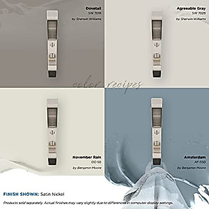 Amerock H37003G10 | Emerge Double Prong Decorative Wall Hook | Satin Nickel Hook for Coats, Hats, Backpacks, Bags | Hooks for Bathroom, Bedroom, Closet, Entryway, Laundry Room, Office