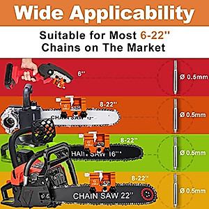 Chainsaw Sharpener, Chain Saw Sharpener Tool Hand Crank Chainsaw Chain Sharpening Jig with Carry Bag 5mm Burr Suit 6"-22" Chain Saws & Electric Saws Easy to Use for Lumberjack Garden Worker