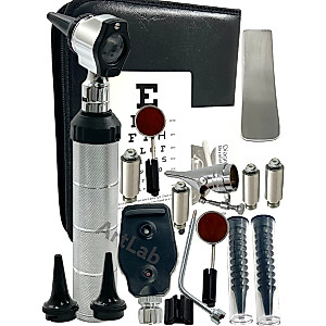 ArTLaB-Premium 3-in-1 Otoscoope Oph Diagnostic set- Multi-Function otoscope- Kit for Home & Nursing Students-Sight Chart, Replacement Tips, Easy to Carry Case (36 Pcs Set Ent Set)