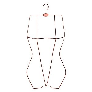 Rose Gold Full Body Shape Metal Wire Swimwear Swimsuit Display Hangers for Dress，Bikini，Lingerie Hangers (10 Pack ，Rose Gold)