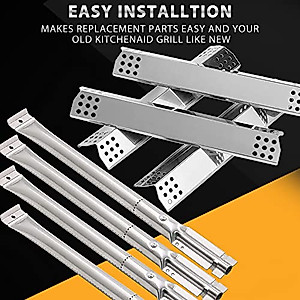 Replacement Parts for Kitchenaid 720-0745B 720-0745 720-0733A 720-0745A 720-0733 Grill Parts for Jennair Grill Parts 720-0720, Replacement 720-0745B Grill Burner Heat Plate Shield Igniter Electrode