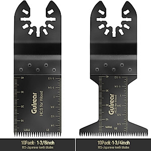 20Pcs Universal Oscillating Tool Oscillating Saw Blades,Oscillating Multitool Blades, Japanese Precision Multi Tool Blades, Fit Fein Multimaster Ryobi Dewalt Milwaukee Rockwell Oscillating Tool Blades