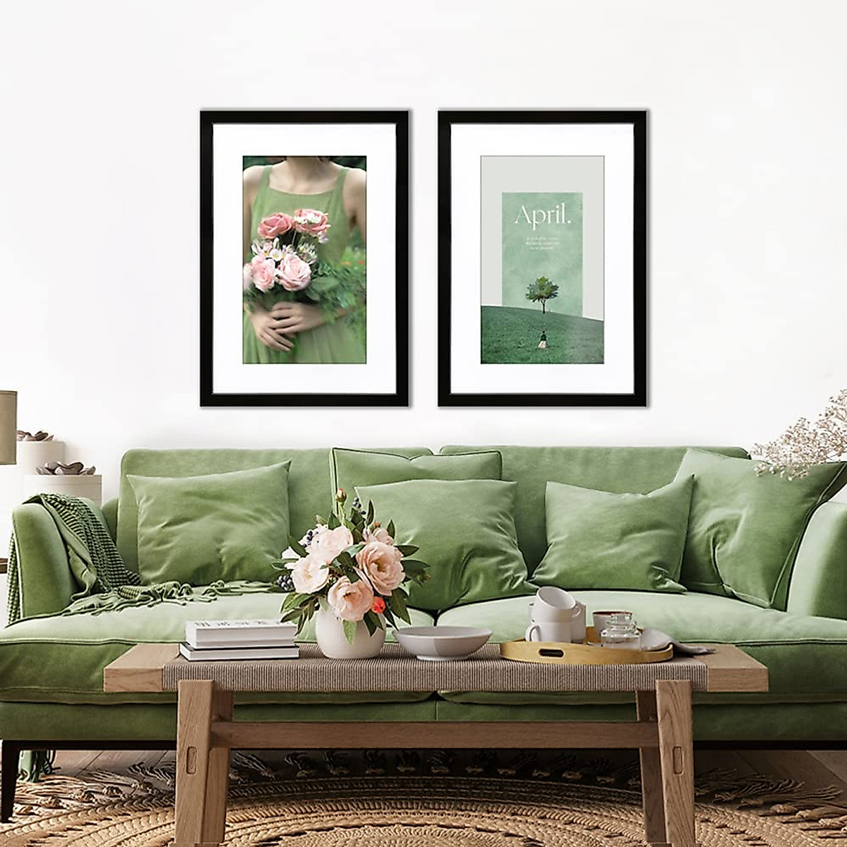 EZOOZE 16x24 Frame, Black 16x24 Picture Frame With Mat 14x20, Wall Hanging Elegant Simplicity Poster Frame, 3-Pack