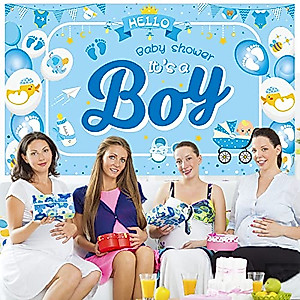 DPKOW It's a Boy Banner for Boy Baby Shower Decoration, Baby Shower Indoor House Decoration, Baby Shower Backdrop Decoration Wall Room Baby Shower