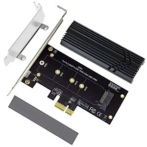 NVMe M.2 Adapter PCIe SSD to PCI-eX1/X4 / X8 / X16 Controller Expansion Card, M.2 (NGFF) SSD Pcie Adapter Converter Card with with Aluminum Heat Sink for M.2 (M Key) NVMe SSD 2280/2260/2242/2230