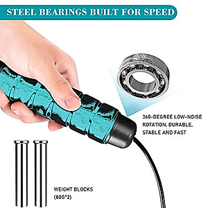 Redify Weighted Cordless Jump Rope for Fitness[Suitable for Different Ages and Levels] Ropeless Jump Rope for Crossfit Boxing MMA WOD Training, High Speed Rope Skipping for Narrow Space