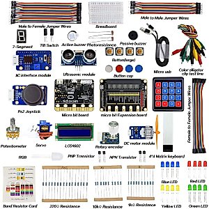 Gewbot BBC Micro:bit Starter Kit | Electronic Starter Kit for Micro:bit with 31 Projects Tutorial Book