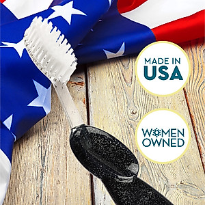 RADIUS Toothbrush Big Brush BPA Free & ADA Accepted Designed to Improve Gum Health & Reduce Gum Issues - Right Hand - Ice - Pack of 1