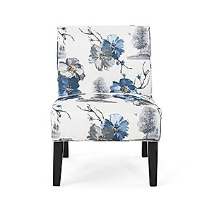 Christopher Knight Home Kendal Traditional Fabric Accent Chair, Print, Matte Black