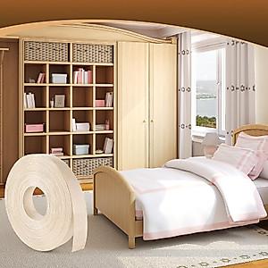 Birch Plywood Veneer Roll Wood Veneer Edge Banding,3/4 inch*25ft Edge Banding, Iron on with Hot Melt Adhesive, Flexible Wood Tape Sanded to Perfection. Easy Application Wood Edging