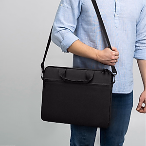 MicaYoung 14-15 Inch Laptop Shoulder Messenger Bag Carrying Case Briefcase Slim Protective Computer Sleeve with Handle Strap Pocket for MacBook Acer ASUS HP Surface Dell Chromebook, Black