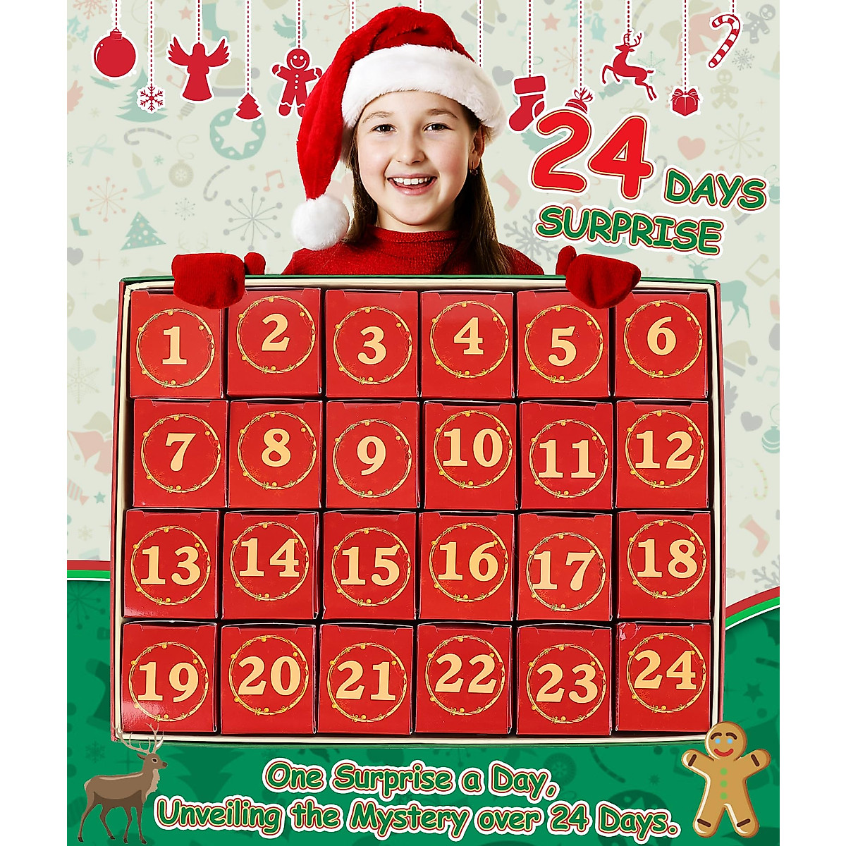 Protado Advent Calendar 2023 Christmas Jigsaw Puzzle, 24 Days Surprise Christmas Countdown Calendars for 6+ Kids and Adults, 1000 Pieces Puzzle Great Stocking Stuffer Xmas Presents Home Decor 27.5*19.7in