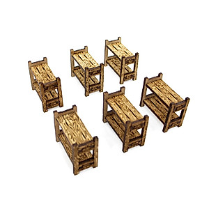 TowerRex Bastion Tower Wall D&D Terrain Barrack Garrison Buildings - DND Accessories for Dungeons & Dragons, Pathfinder, Warhammer, Tabletop Battle Map, Wargaming Terrain for 28mm 32mm Miniatures