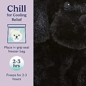 warmies Microwavable & Weighted Stuffed Animals, Black Lab - Heated Stuffed Animal Plushie for Warmth & Comfort - Cute Soft Plush Toys for Adults & Children (Boys, Girls, Babies & Toddlers)