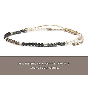 BALIPURA - Healing Bracelet for Women - Healing Crystals, Black Tourmaline- Grounding Hematite Bracelet- Crystals Bracelet And Healing Stones - Smoky Quartz - 2mm Small Bead Bracelets