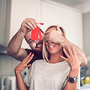 LKHSYAN Car Key Case, 4 PCS Cute Key Case Holder PU Leather Key Pouch Large Capacity Pull Out Car Keychain Bag Sleeve (Rabbit 1)