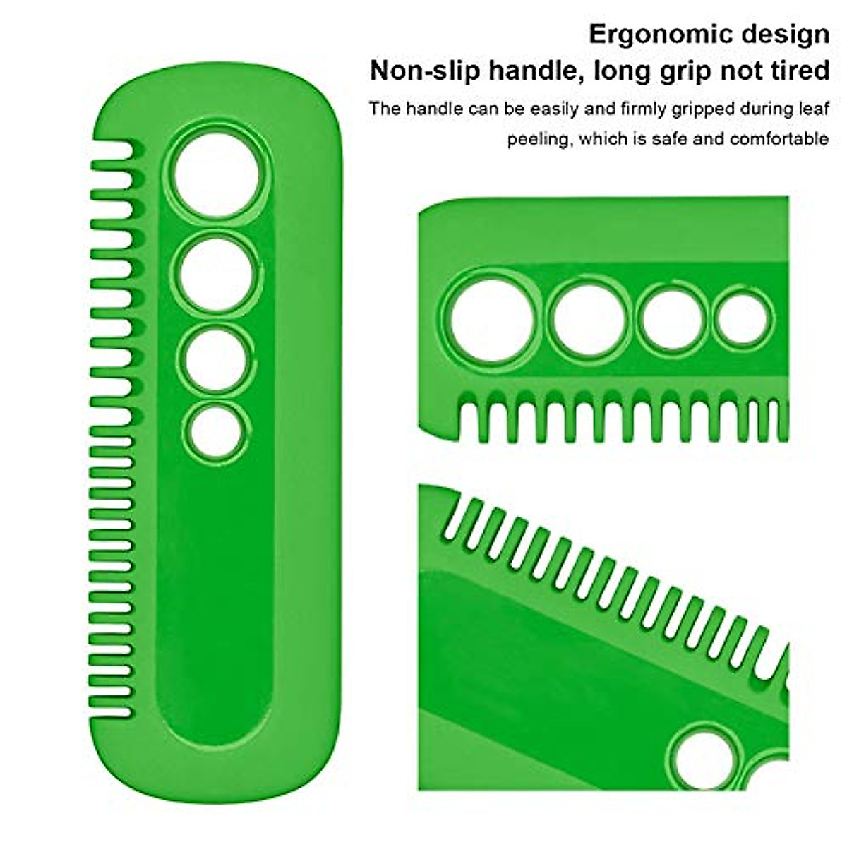 Herb Stripping Tool,100PCS Herb Stripper - Kale Kitchen Gadgets/Leaf Stripping Tool/Separator Good Grips Herb And Kale Stripping Comb,Green