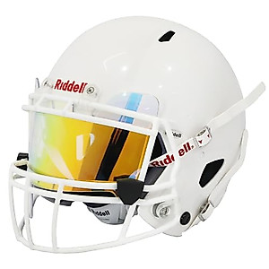 Clear Gold Football Visor, Football Helmet Visor for Adults&Youth, Eye Shield Visor with Football Visor Clips, Easy Install Football Visors for Helmet Football Protection Gear