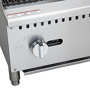 KoolMore 24 in. Commercial 2-Burner Natural Gas Charbroiler with 60,000 BTU in Stainless-Steel, ETL Listed(KM-GCB2-24M)
