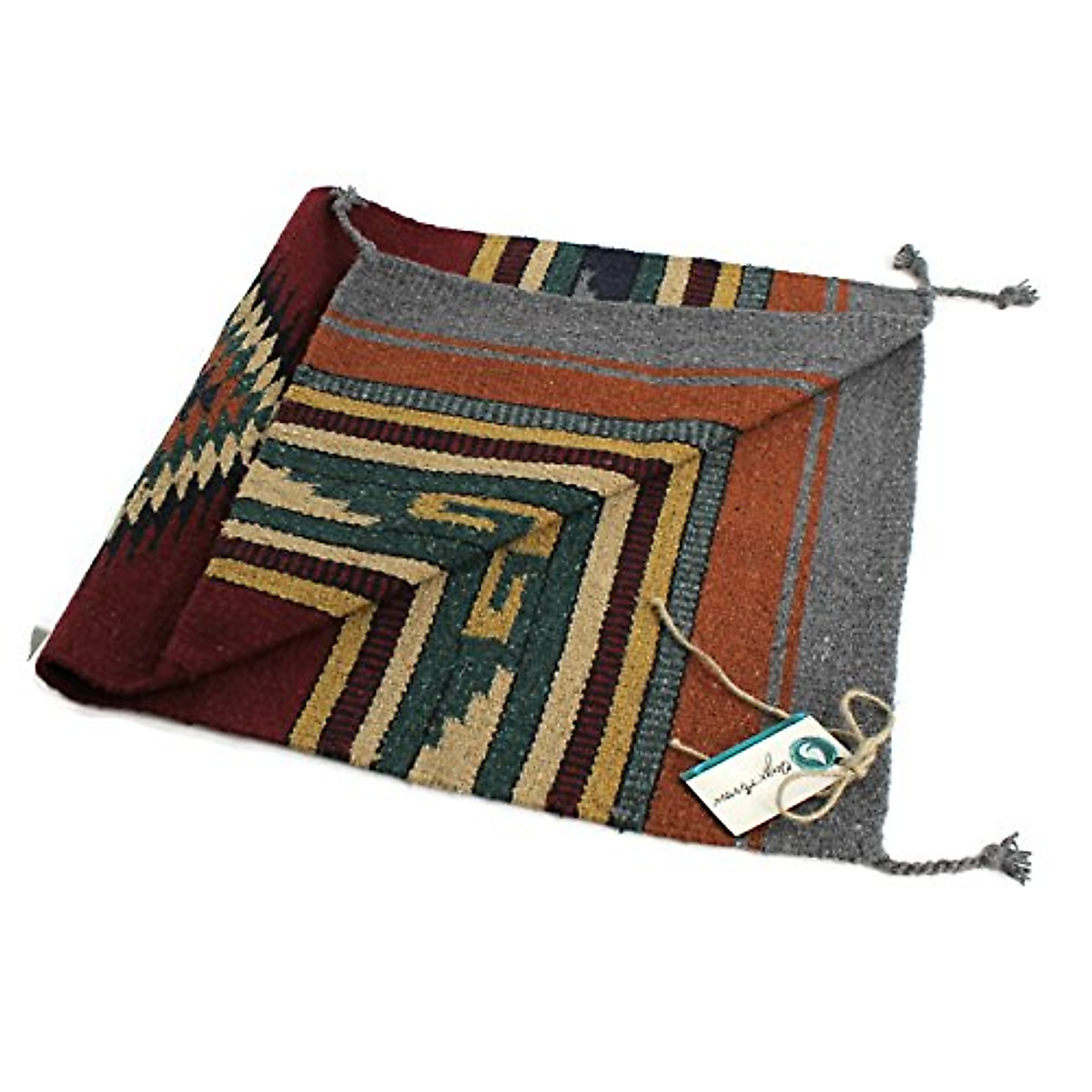 Onyx Arrow Southwest Décor Area Rug, 20 x 40 Inches, Center Diamond Burgundy/Black