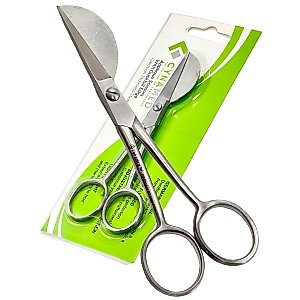 Cynamed Applique Scissors 5" With Duckbill Edge Shaped Paddle For Art, Crafting, Fabric, Thread, Needlework and Embroidery - Versatile Miniature Scissors For Sewing Kit