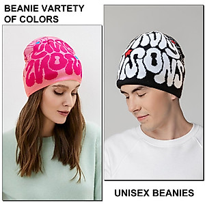 DKYM 4 Pcs Y2k Beanies Spider Web Beanie Y2k Hat Winter Knitted Hat for Women Men Graphic Beanie Pink Beanies Beanies Hats Men Designs Spider Beanie Y2k Accessories 5