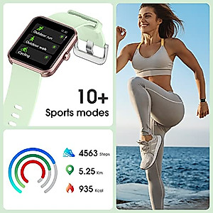 Pautios Smart Watch, Fitness Tracker Without Smartphone, Blood Oxygen Heart Rate and Sleep Monitor, IP68 Waterproof Pedometer Watch, 42mm Fitness Watch for Women Men, Step Counter