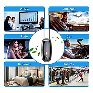 AirKitty A10 Pro Personal Air Purifier Necklace, Rechargeable Portable Air Purifier wearable for travel Office Airplane and Home, Ionizer Air Purifier(Touch Switch)