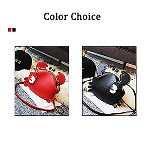 Magicor Cute Crab Crossbody Shoulder Bag Clasp Closure PU Leather Handbag Purse For Women Girl(red)