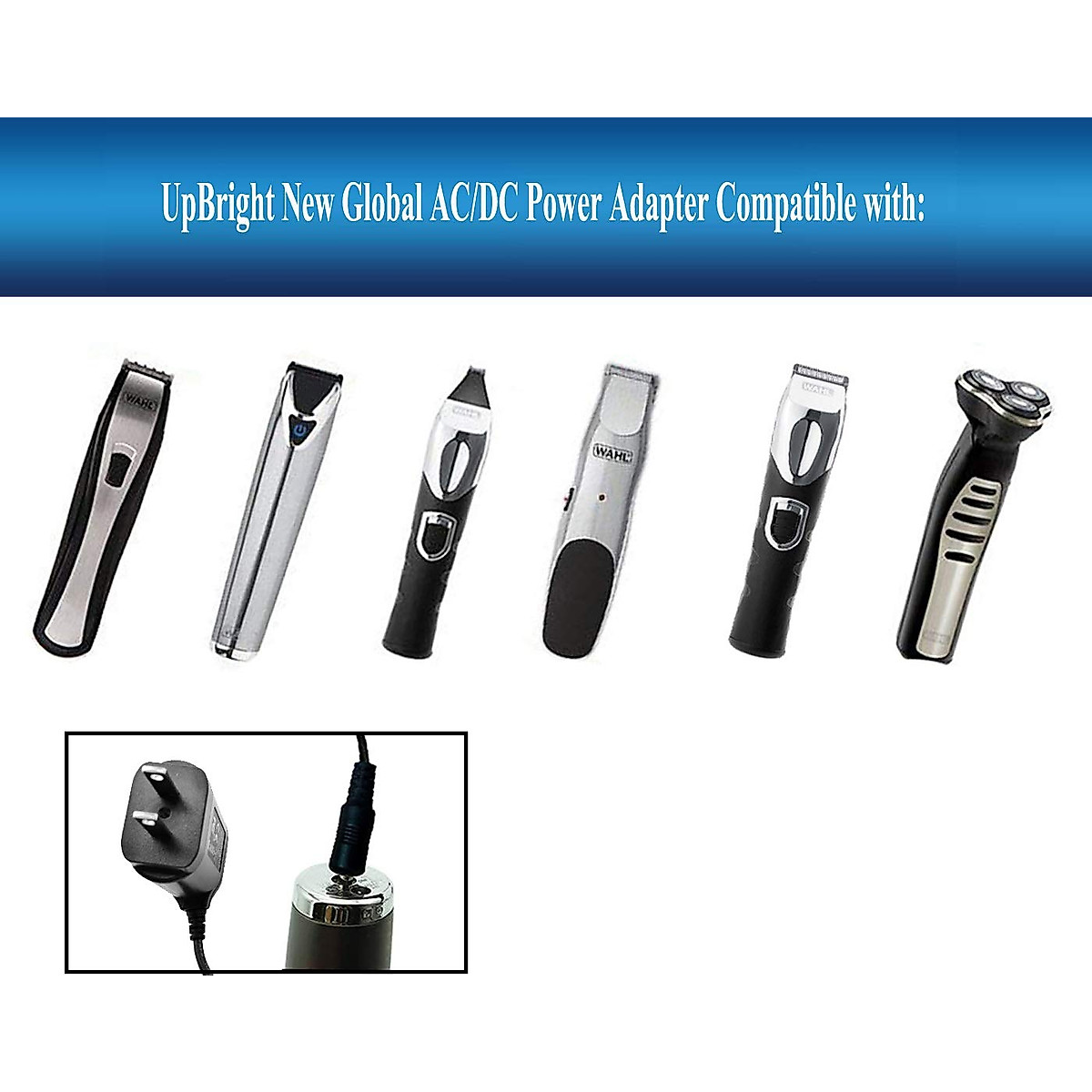 UpBright 4.2V AC Adapter Compatible with Wahl Clipper 9888 9854 9876 L Trimmer S003HU0420060 GMA042060US 97581-405 1305 79600-2101 Shaver ZD5F042060US 97619-1000 S004MU0400090 97581-1105 DC 4V Charger