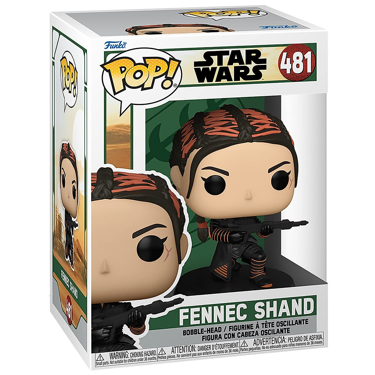 Funko Star Wars: Book of Boba Fett - Fennec Shand Pop! Vinyl Figure (Bundled with Compatible Pop Box Protector Case)