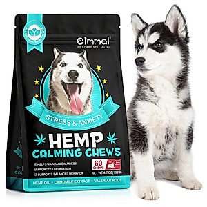 Dvoevivh Calming Chews for Dogs, Dog Calming Treats Anxiety Relief Natural Soothing Supplement, Dog Stress & Dog Anxiousness - Helps Aid with Thunder, Fireworks, Chewing & Barking