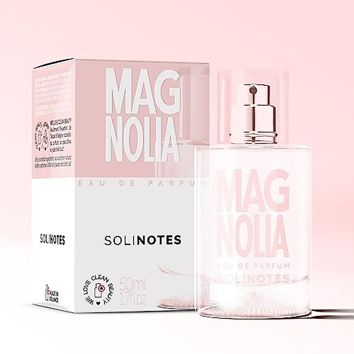 SOLINOTES Magnolia Perfume for Women - Eau De Parfum | Delicate Floral and Soothing Scent - Made in France - Vegan - 1.7 fl.oz