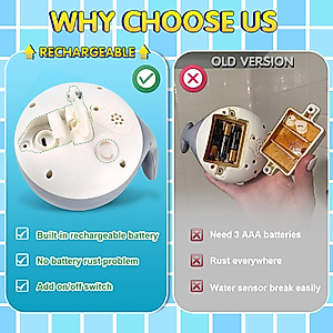 Gigilli Baby Whale Bath Toy, USB Rechargeable Bath Fountain Toy 6-12 12-18 Months, Light Up Bath Toys Sprinkler, Spray Water Pool Bathtub Toys for Toddlers 1-3 2-4 Infant Kid Baby 2 3 4 5 Shower Gifts