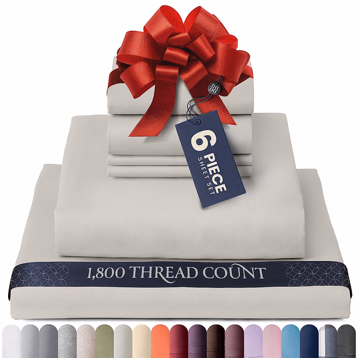 BELADOR Silky Soft Full Sheet Set - 6 Piece Luxury Bed Sheets with Deep Pocket for Full Size Bed, Secure-Fit Elastic, Breathable, Wrinkle Free Oeko-Tex